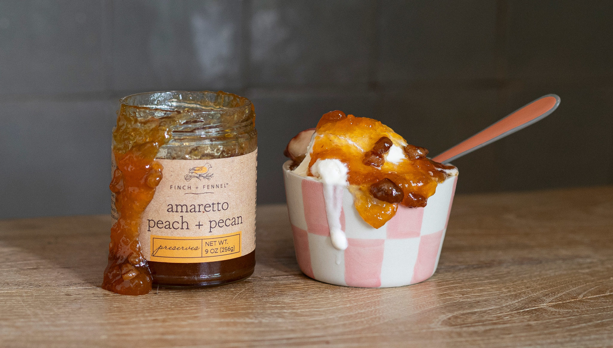 Amaretto Peach + Pecan Preserves – Finch + Fennel