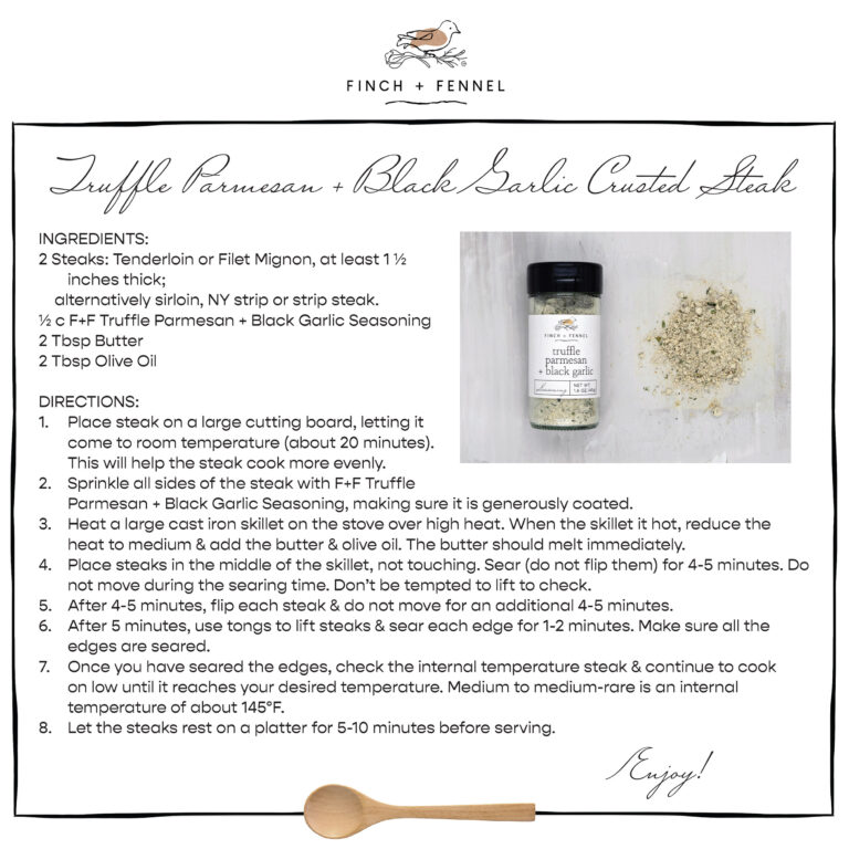 Truffle Parmesan + Black Garlic Seasoning – Finch + Fennel