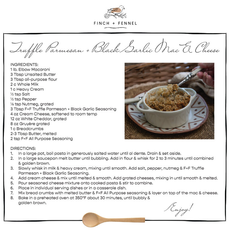 Truffle Parmesan + Black Garlic Seasoning – Finch + Fennel